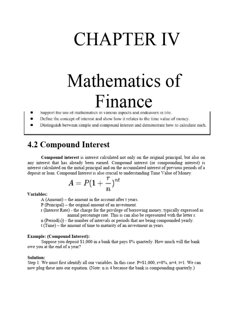 Compound Interest | PDF | Compound Interest | Time Value Of Money
