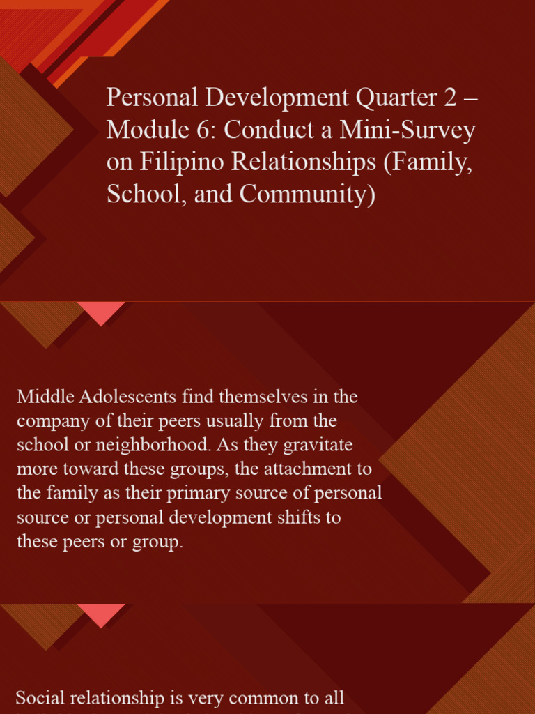 Perdev Q2 Week6 | PDF | Family | Questionnaire