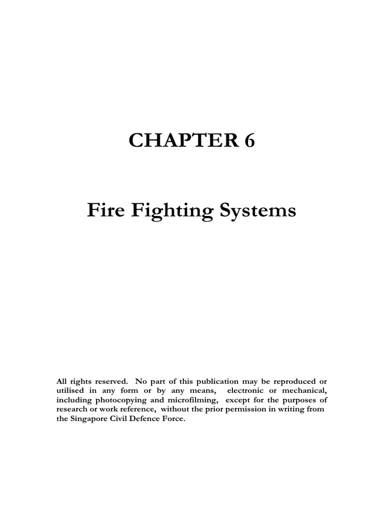 Chapter 6 - Fire Fighting System | PDF | Elevator | Fire Sprinkler System