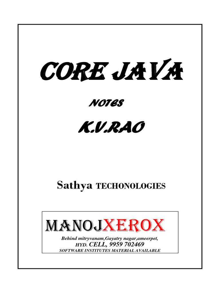 Core java | PDF