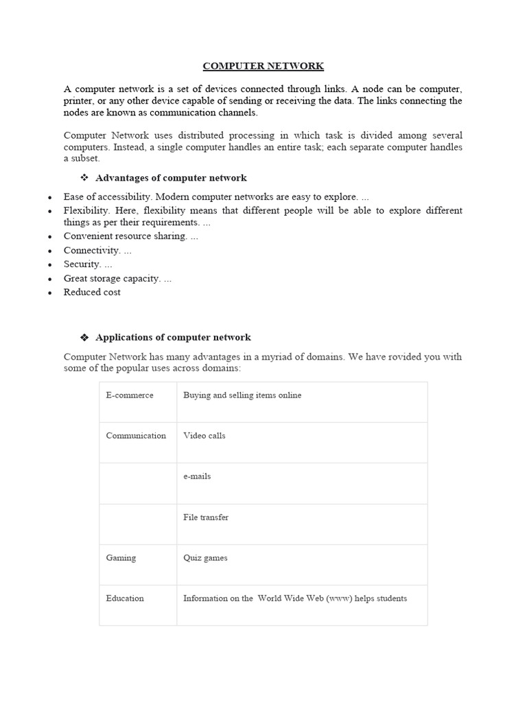 Computer Networks JNTUH Unit1 Notes | PDF | Computer Network | Networking Computer Networks JNTUH Unit1 Notes | PDF | Computer Network | Networking