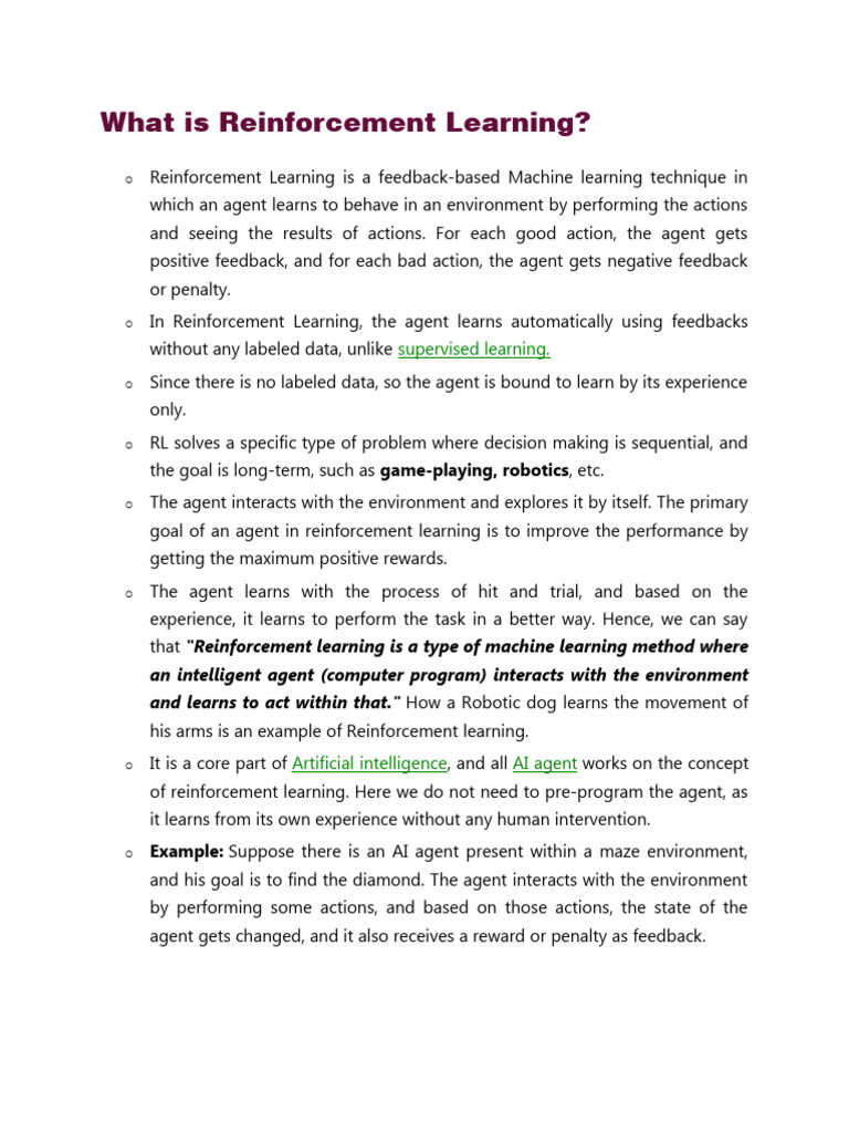 Reinforcement Learning | PDF | Genetic Algorithm | Natural Selection