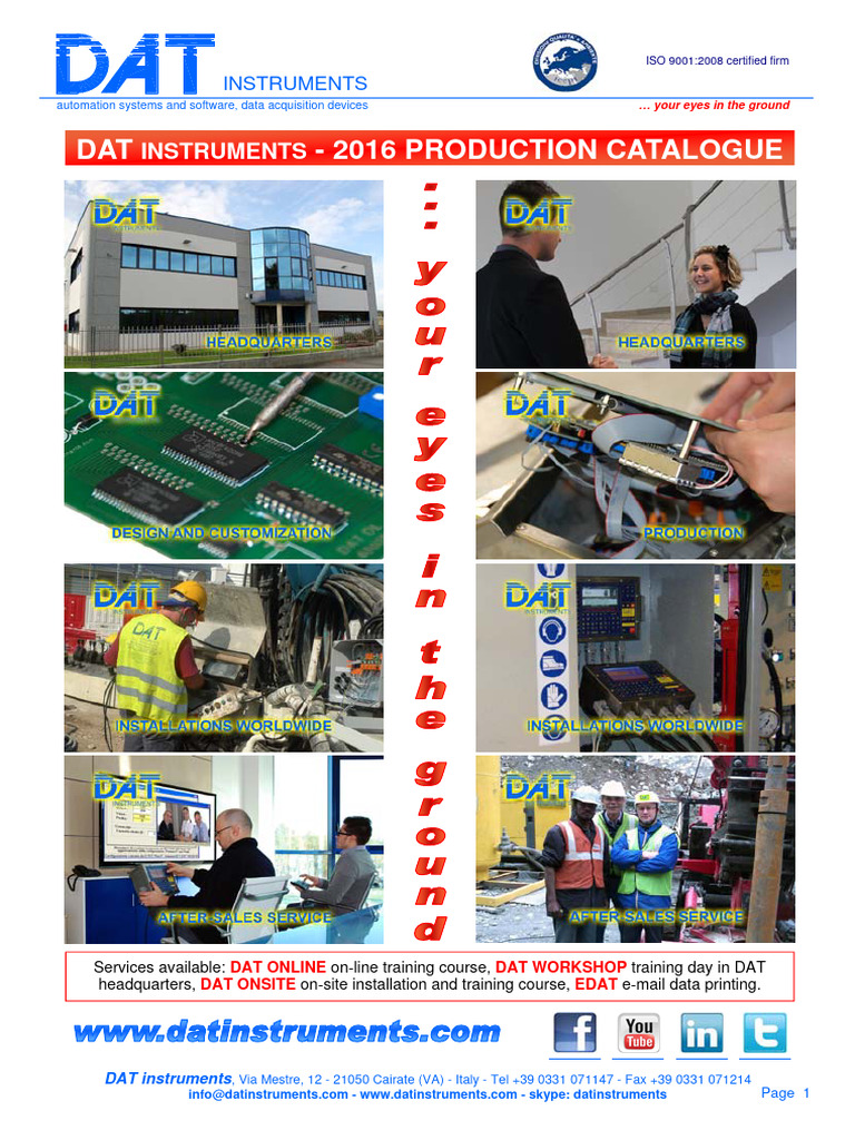 DAT Instruments Catalogue | PDF | Personal Computers | Deep Foundation
