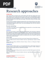 Creswell (2014) The Selection of A Research Approach | PDF
