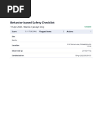 BBS Safety Observation Checklist | PDF | Personal Protective Equipment ...