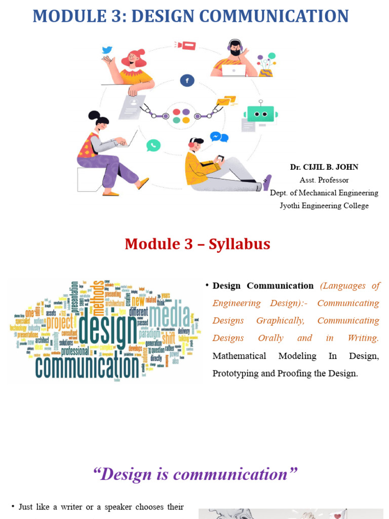 Module 3 Design Communication | PDF | Drawing | Technical Communication