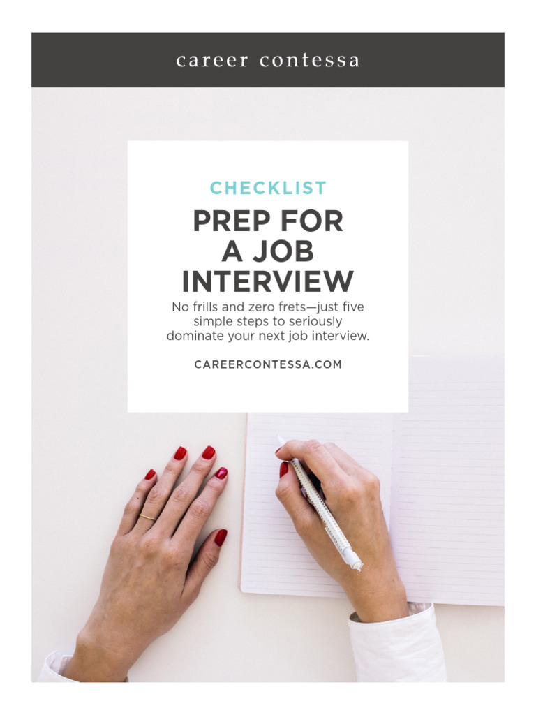 Prep Checklist For A Job Interview | PDF | Job Interview | Human Communication