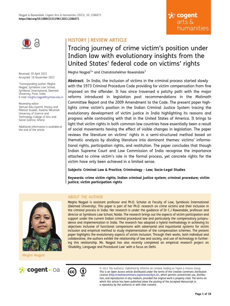 Tracing Journey of Crime Victi | PDF | Crimes | Crime & Violence
