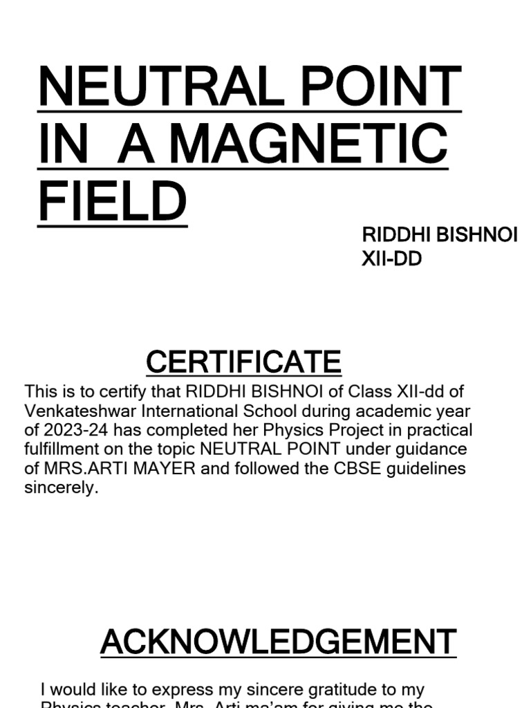 Phy Investigatory Project 12 | PDF