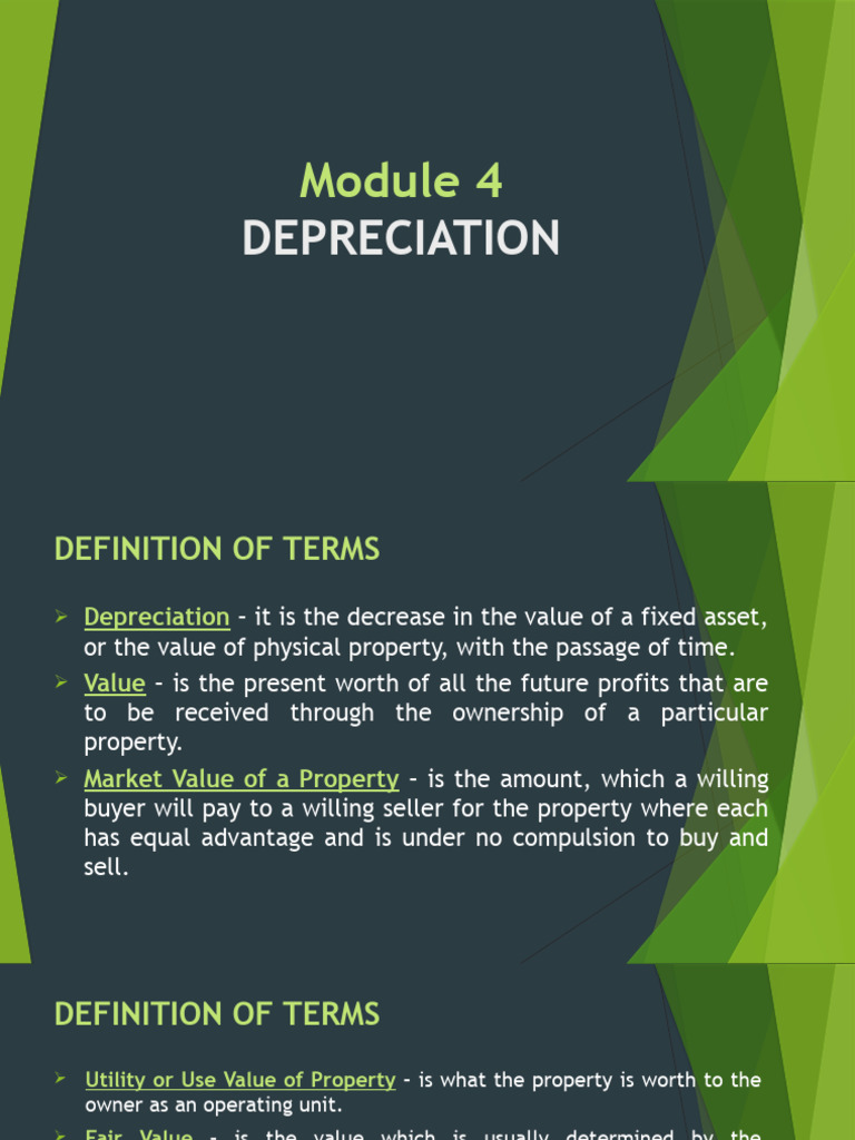 Module-4 | PDF | Depreciation | Book Value