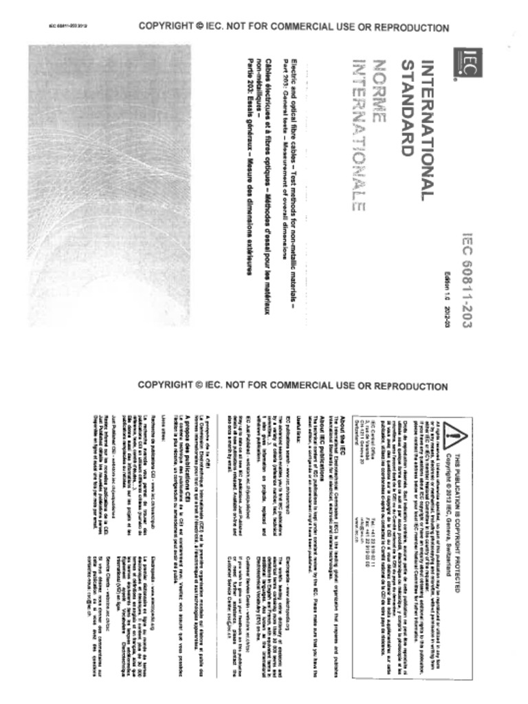 Iec 60811-203 | PDF