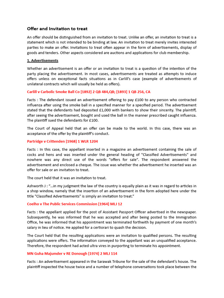 Understanding Offers vs. Invitations to Treat | PDF | Auction | Justice