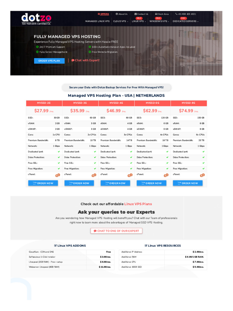 Fully Managed VPS Hosting with cPanel | PDF | Networking | Internet & Web