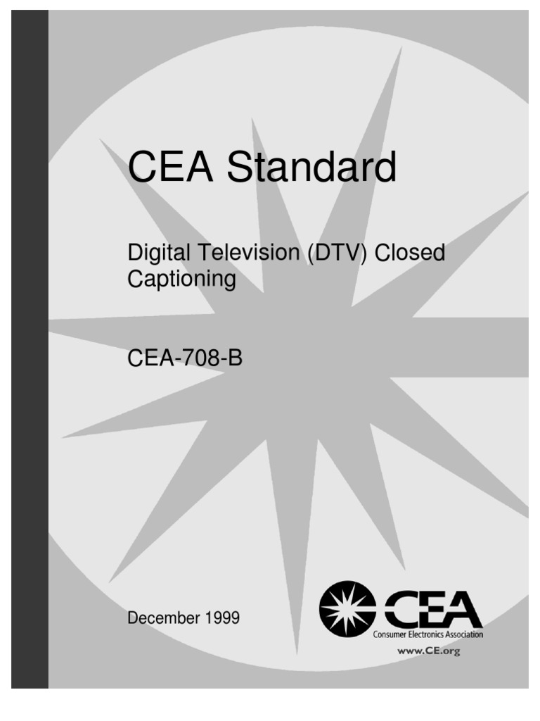 Cea 708 B | PDF | Digital Television | High Definition Television