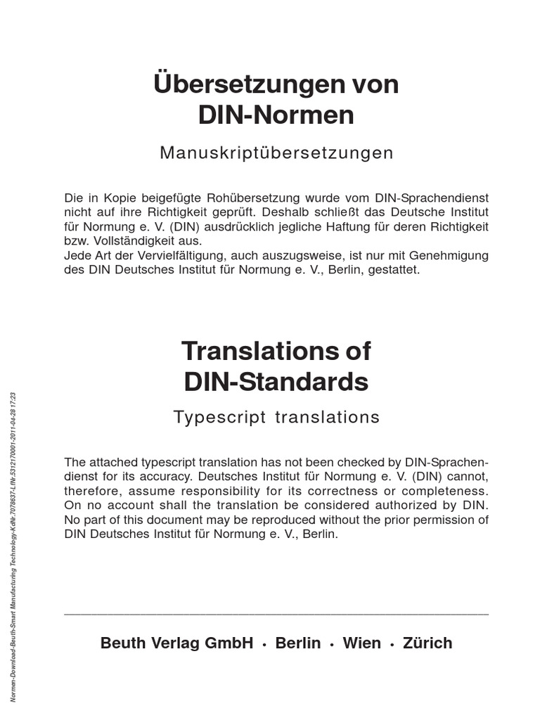 DIN 3960 Supplement 1 | PDF