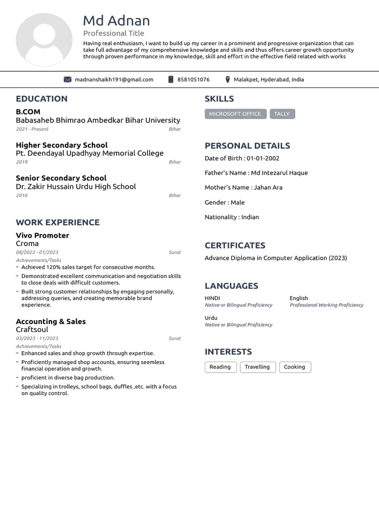 Md's Resume | PDF
