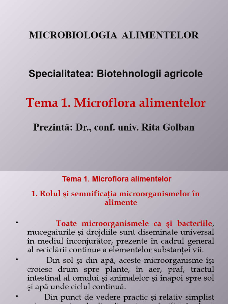 Microflora Alimentelor | PDF