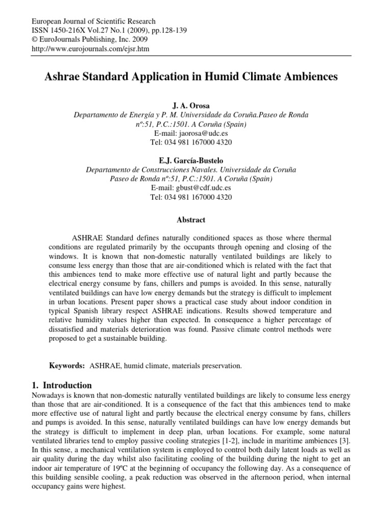 Estandares de La Ashrae Puestos en Practica | PDF | Humidity ...