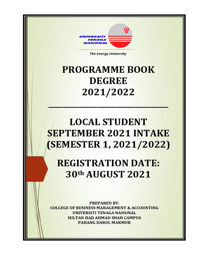1 Buku Program Degree SEPT INTAKE 2021 Update 03092021 Local Student | PDF | Bachelor's Degree ...