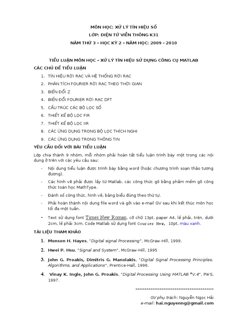 Bai Tap Matlab | PDF