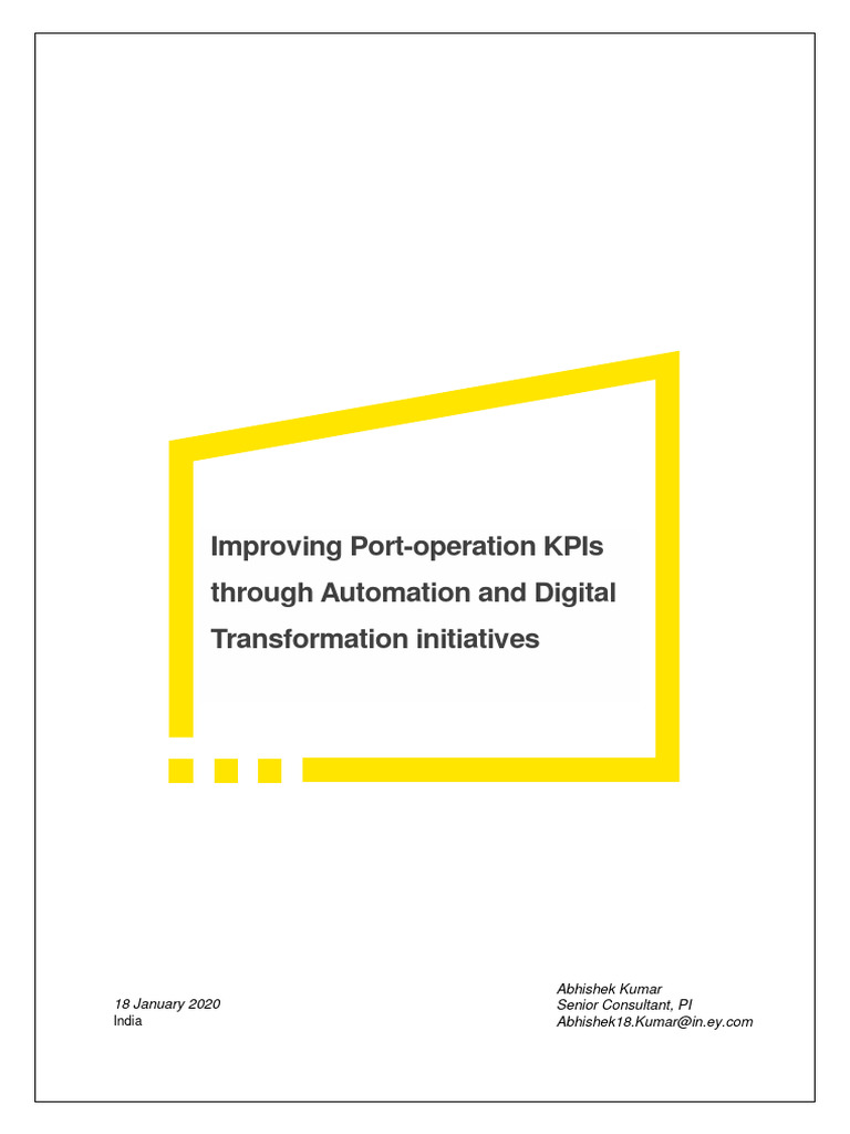 Digital Transformation of Port-Operation KPIs | PDF