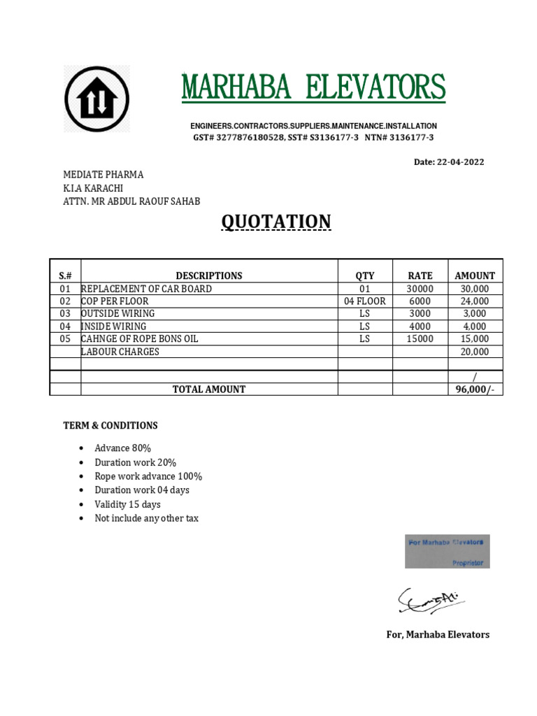 Marhaba Elevator | PDF