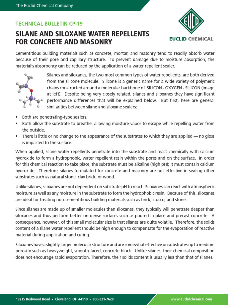CP-19-Silane and Siloxane Water Repellents For Concrete and Masonry ...