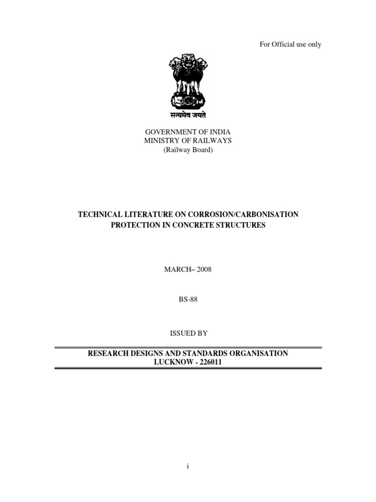 Technical Literature On Corrosion Carbonisation Protection in Concrete ... Technical Literature On Corrosion Carbonisation Protection in Concrete ...