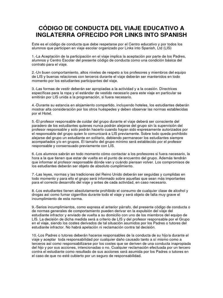 Codigo de Conducta Español | PDF | Comportamiento