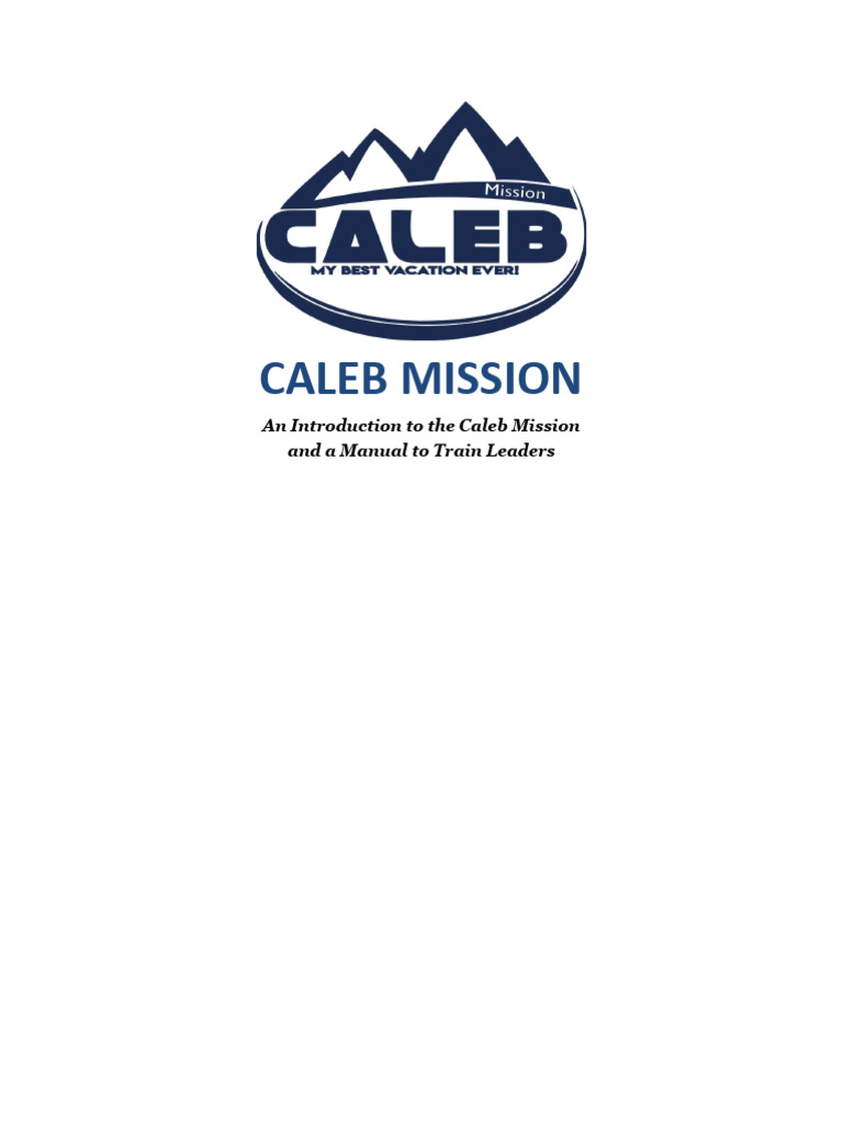 Mission Caleb Manual - Part 1 (5-26) | PDF | Seventh Day Adventist Church | Jesus