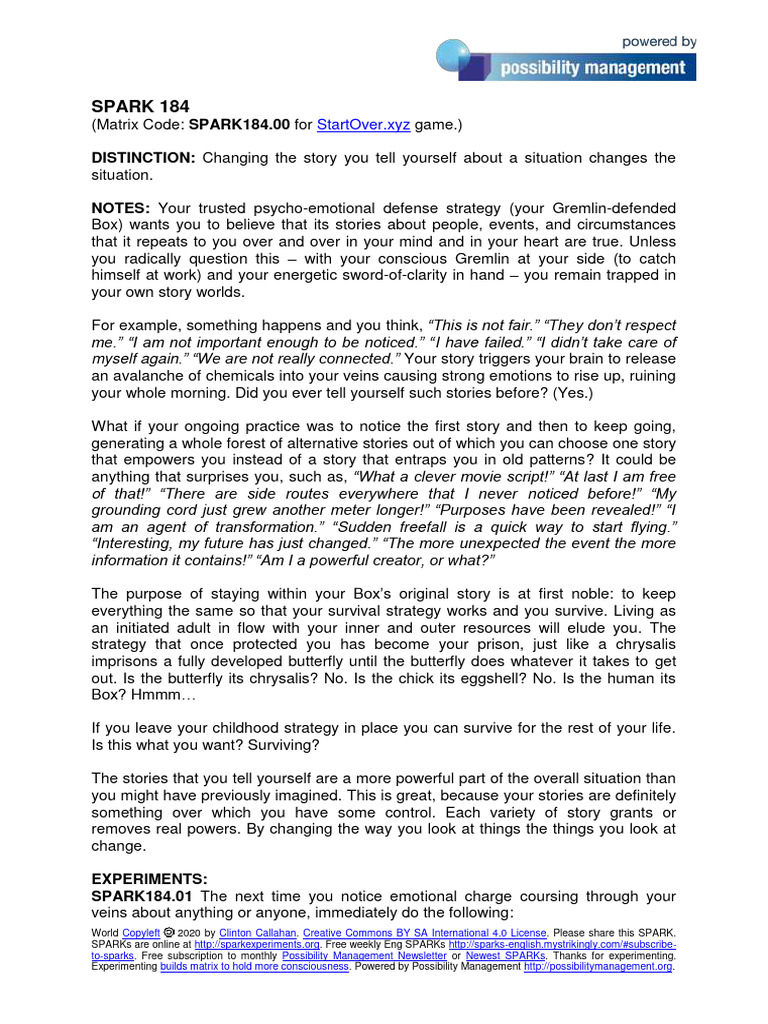 Spark 184 en | PDF | Emotions