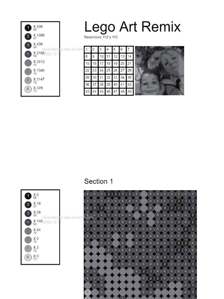 Lego Art Remix Instructions Part 1 | PDF