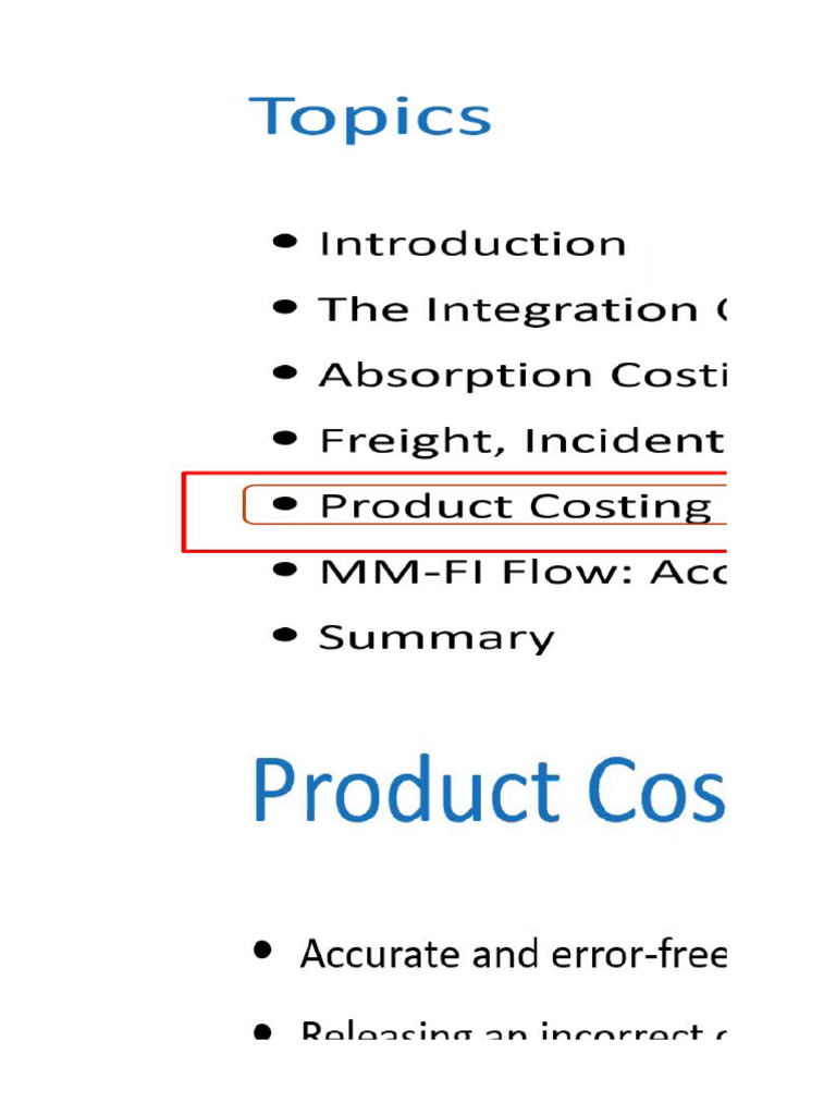 Costing Error Messages and Resolutions | PDF