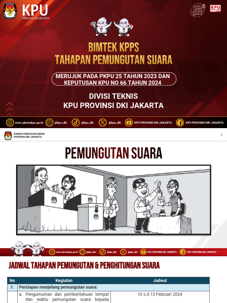 02 - Materi Bimtek KPPS - Pemungutan Suara | PDF