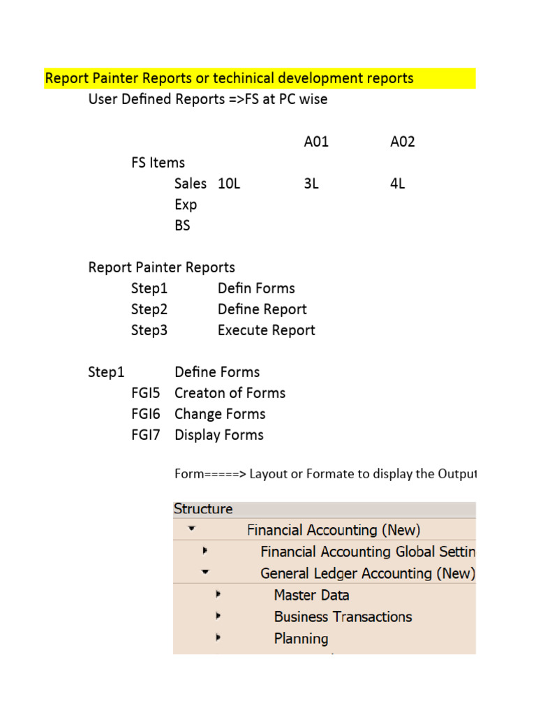 Report Painter & GL Allocation Guide | PDF | Parameter (Computer Programming) | Variable ...