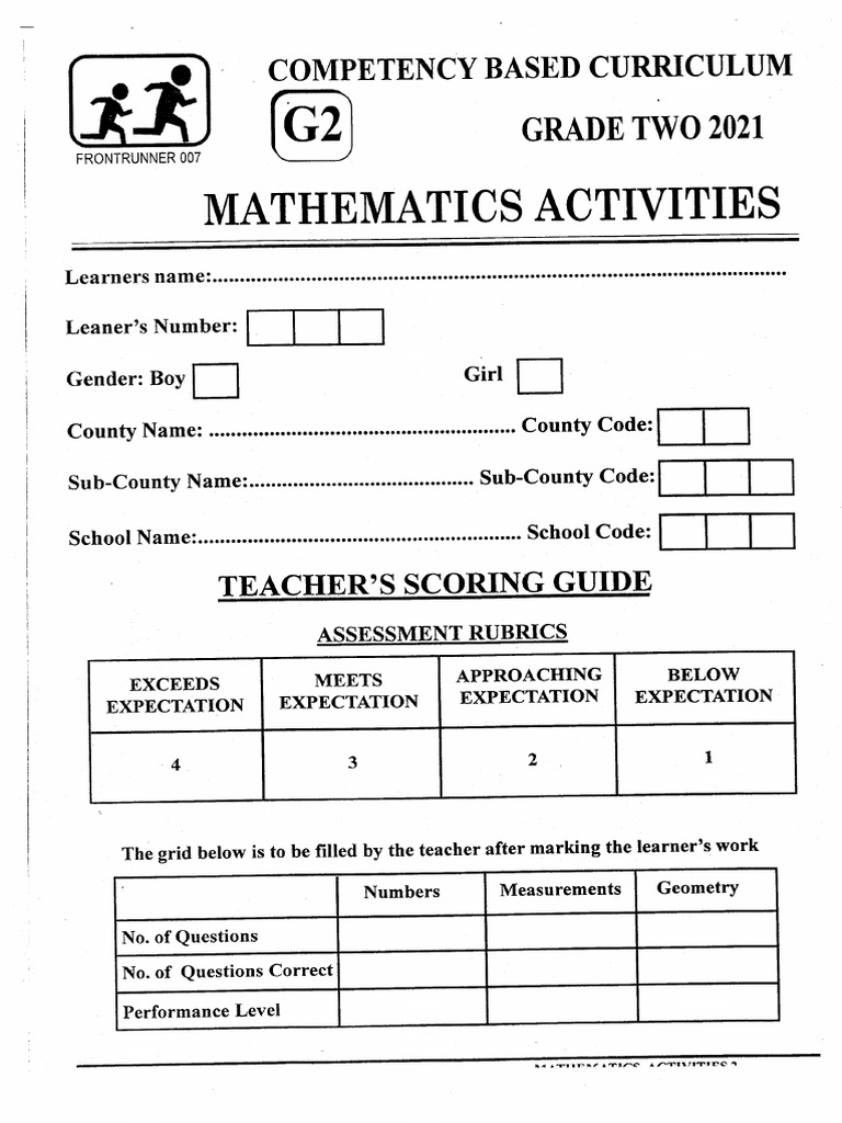 GRADE 2 MATHS Teacher - Co - .Ke | PDF