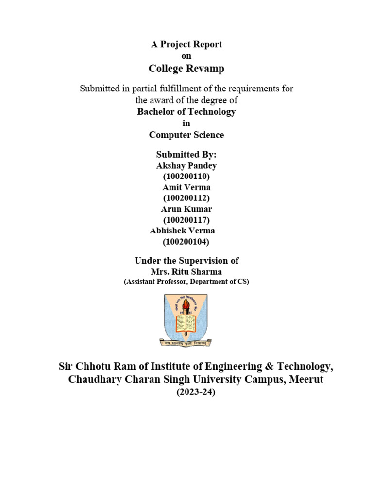 College Revamp Project Report | PDF | Android (Operating System ...