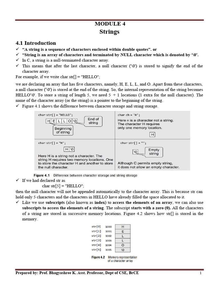 Module4 Chapter1 Pdf String Computer Science Pointer Computer 0060