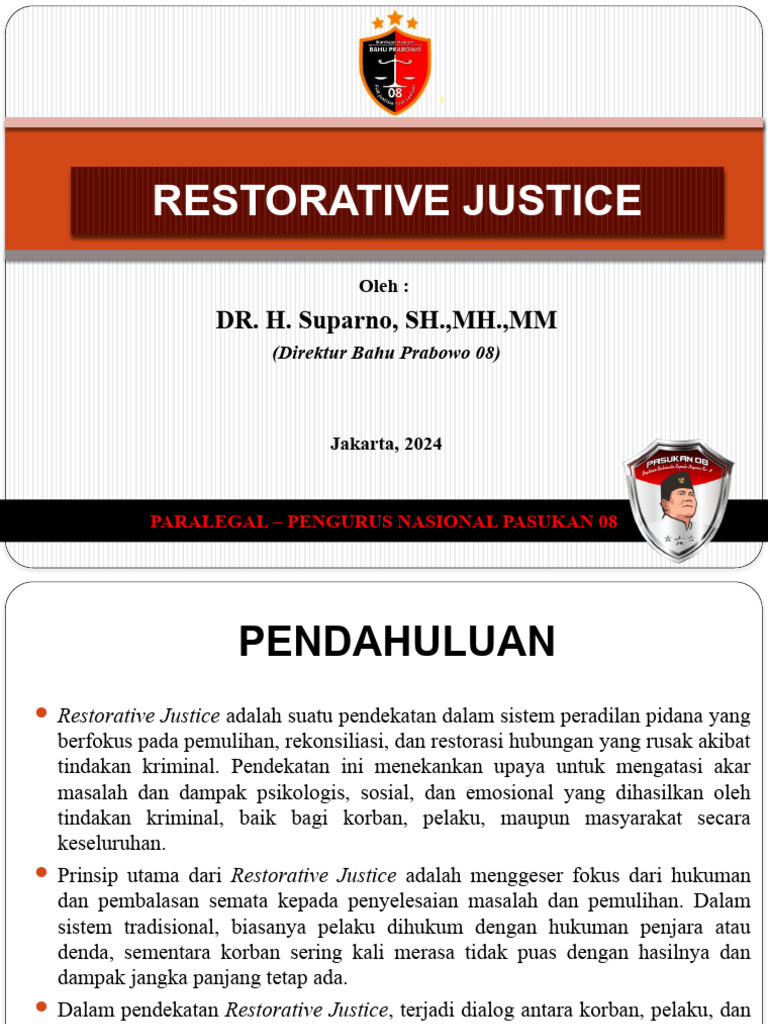 Restorative Justice | PDF