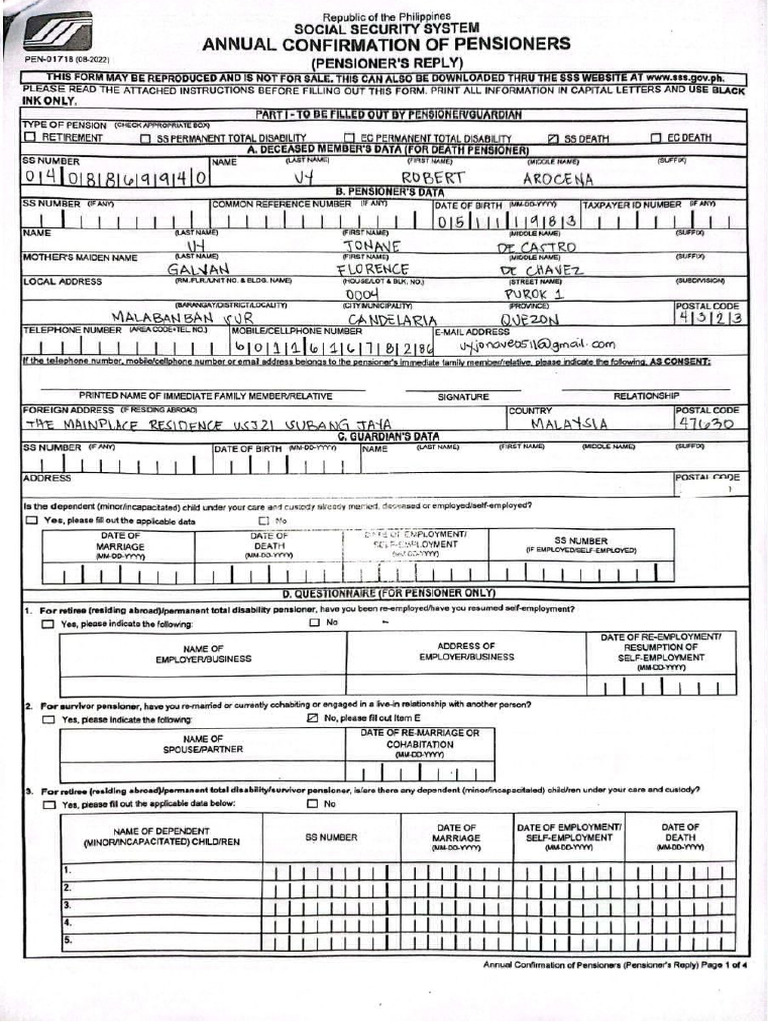 Robert A. Uy Sss Report | PDF
