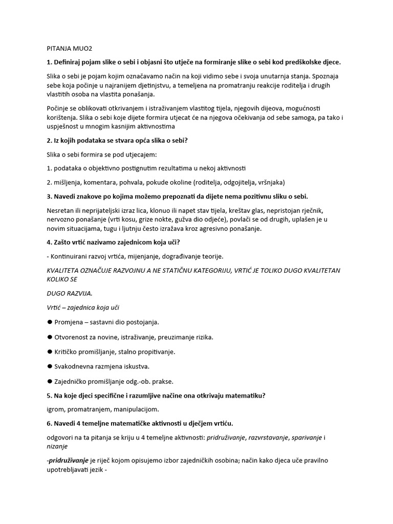 MUO2 - Sva Pitanja | PDF