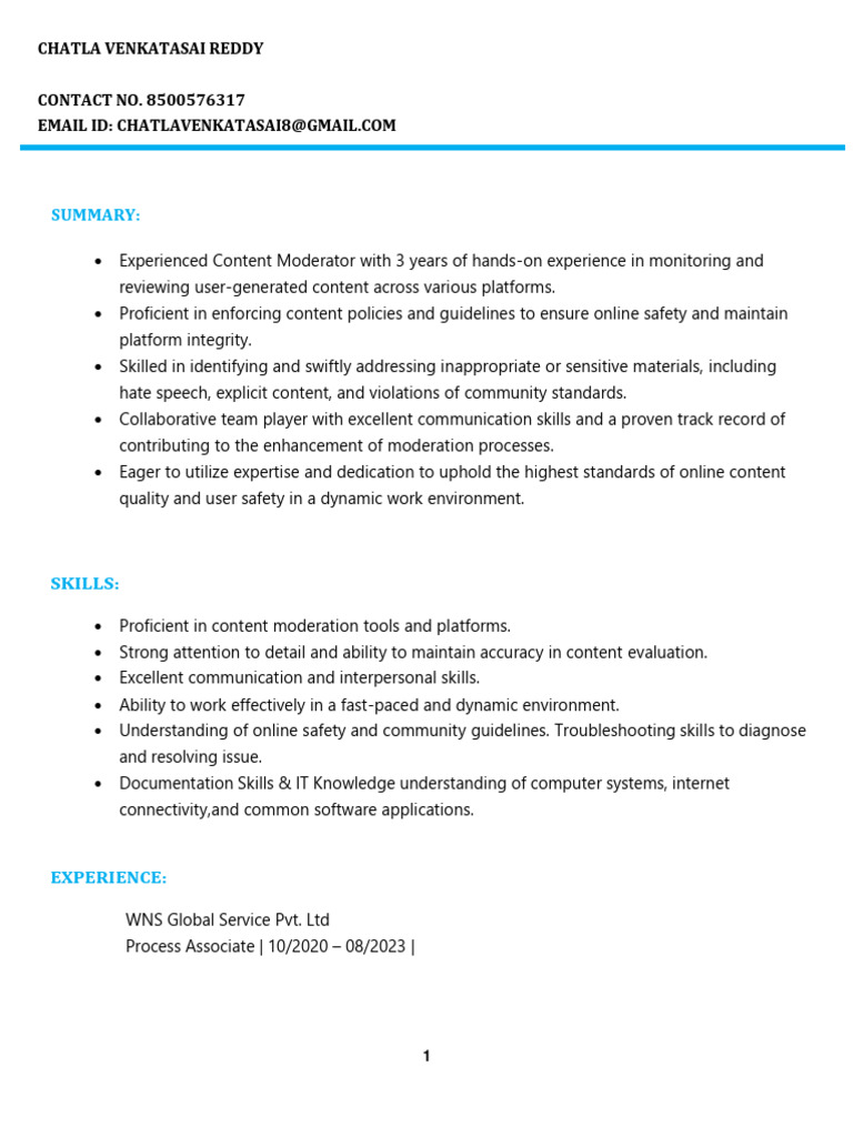 Resume Content Moderator | PDF | Electrical Engineering | Engineering