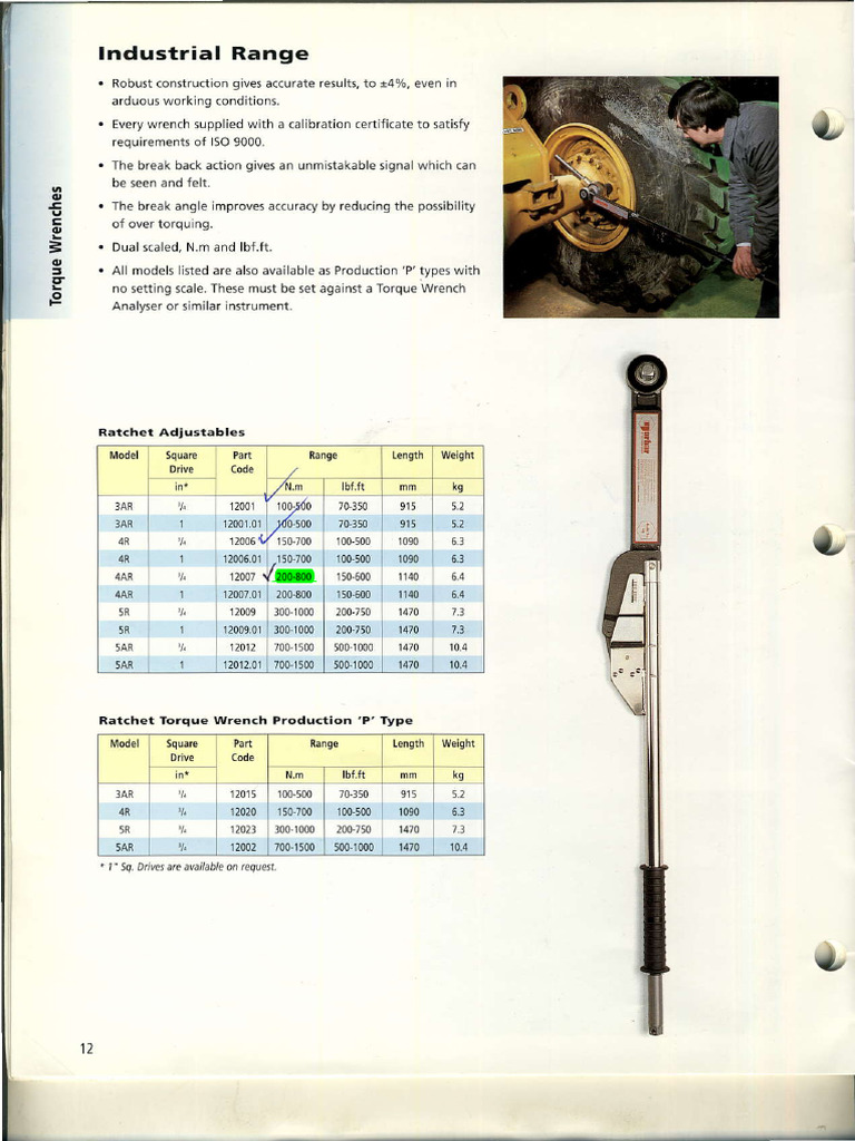 Torque Wrench | PDF | Torque | Force
