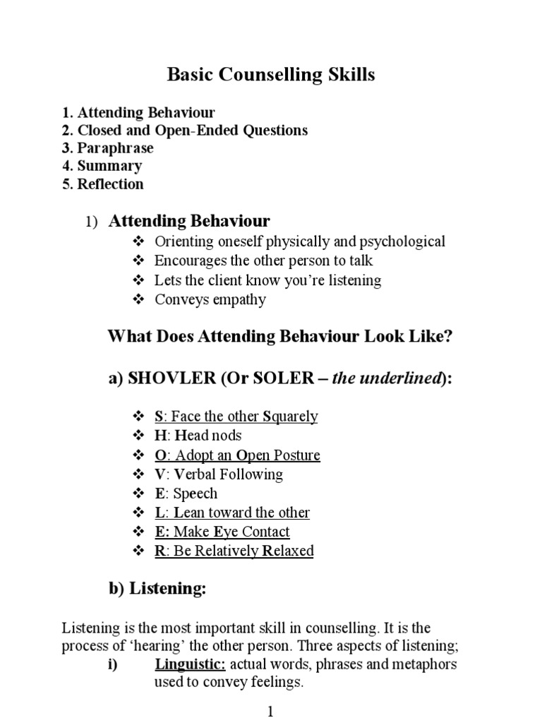 Basic Counseling Skills In irlw | Nonverbal Communication