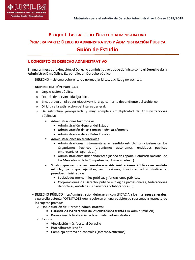 Derecho Administrativo Básico | PDF | Ley administrativa | Administración Pública