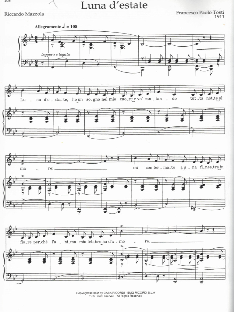 Luna Destate, Tosti - 000135 | PDF