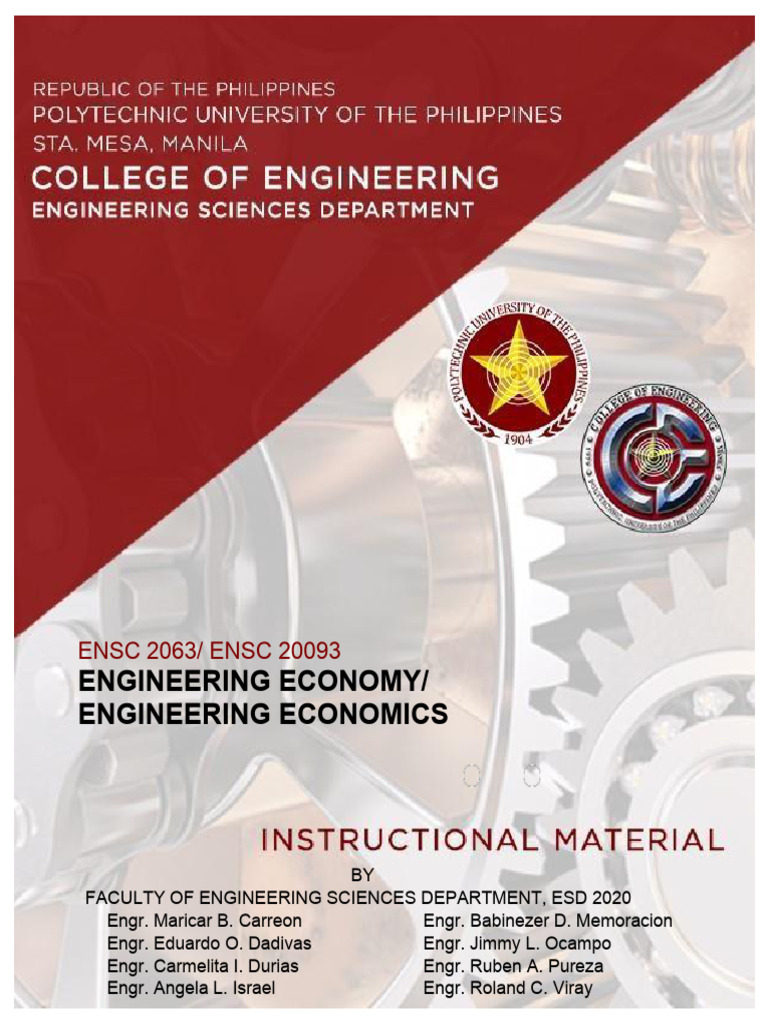 Engineering Economy Formulas Guide | PDF