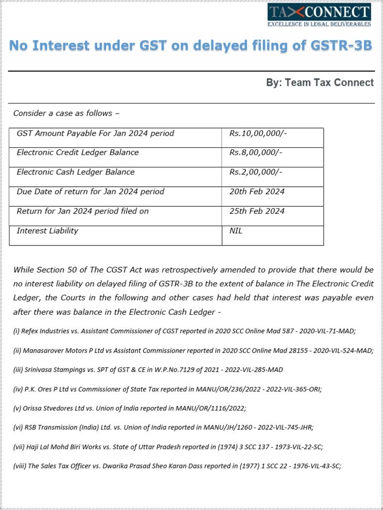 No Interest Under GST On Delayed Filing..... | PDF | Reserve Bank Of ... No Interest Under GST On Delayed Filing..... | PDF | Reserve Bank Of ...