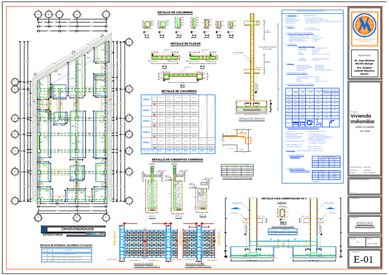 Plano de Estructuras Cimentaciones | PDF | Construyendo tecnología | Ingeniería geotécnica