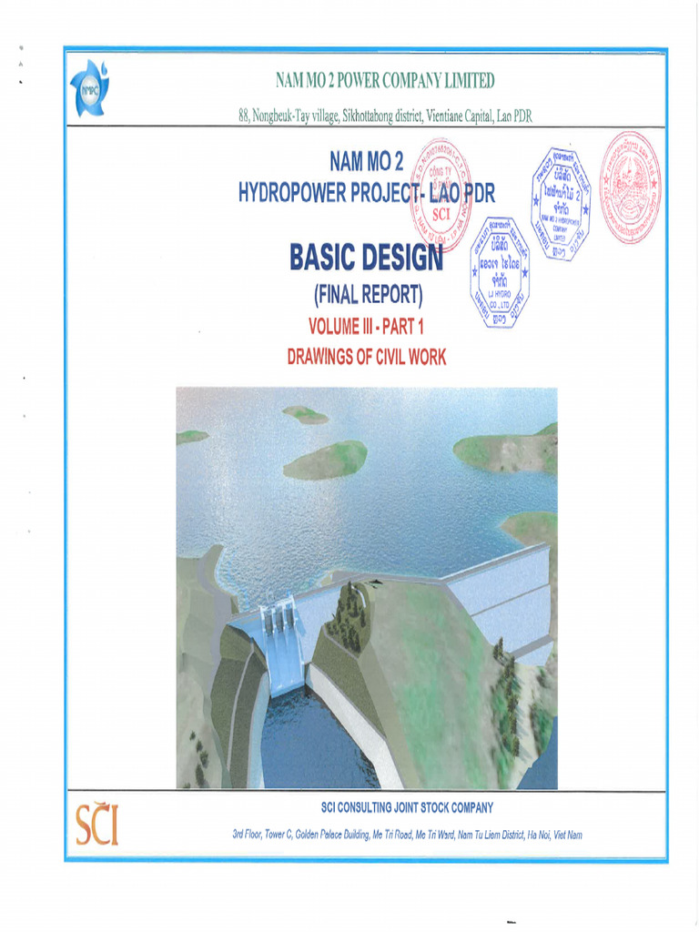 Volume III - Part 1 - Drawings of Civil Works (Final Report - Approval Stamped) | PDF